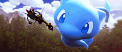 Mew Flying Around GIF | GIFDB.com