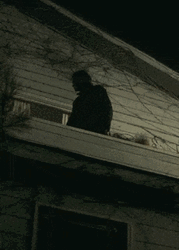 Michael Myers Window Roof Halloween GIF | GIFDB.com
