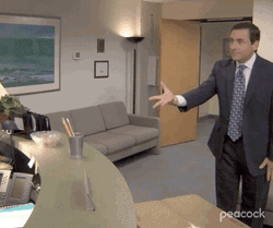 Michael Scott Catching Scissors The Office GIF | GIFDB.com