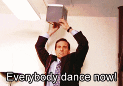 Michael Scott Everybody Dance Party Now GIF | GIFDB.com