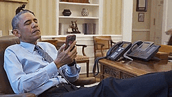 Michelle Obama Snatching Barack Phone GIF | GIFDB.com
