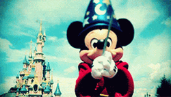 Mickey Mouse Cast Magic Spell In Disneyland GIF | GIFDB.com