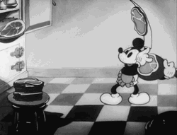 Mickey Mouse Cuts And Arranges The Meat Perfectly GIF | GIFDB.com