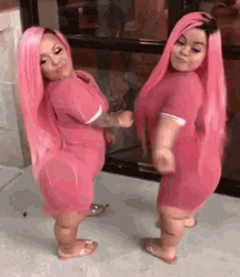 Midget Twins Dancing Twerk Pink Slay GIF | GIFDB.com