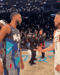 Mikal Bridges High Five Hugs Nba GIF | GIFDB.com