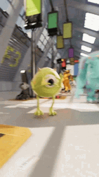 Mike Wazowski And Sully Playing With Boo Meme GIF | GIFDB.com