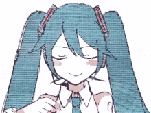 Angry Miku Staring GIF | GIFDB.com