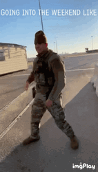 Going Into The Weekend Like Military GIF | GIFDB.com