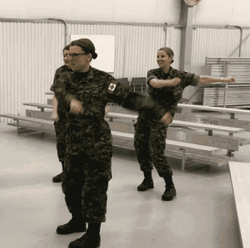 Lady Military Exercising GIF | GIFDB.com