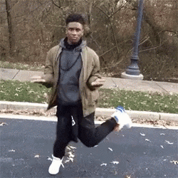 Billy Bouncing Hip While Doing Milly Rock Dance GIF | GIFDB.com