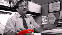 Milton Office Space Stephen Root Touching The Stapler GIF | GIFDB.com