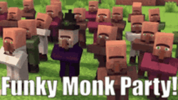 Minecraft Villager Funky Monk Party Meme GIF | GIFDB.com