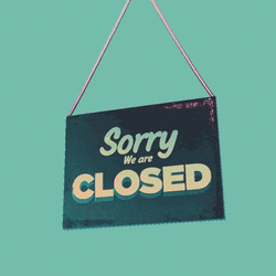 Minimalist Sorry We're Closed Falling Gloves GIF | GIFDB.com