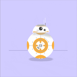 Minimalist Star Wars Bb8 Rolling GIF | GIFDB.com