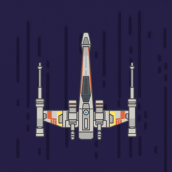 Minimalist Star Wars X Wing Starfighter GIF | GIFDB.com
