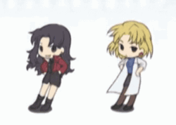 Misato And Ritsuko Akagi Anime Dance GIF | GIFDB.com