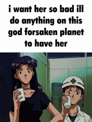 Misato And Shinji Ikari Anime Meme GIF | GIFDB.com