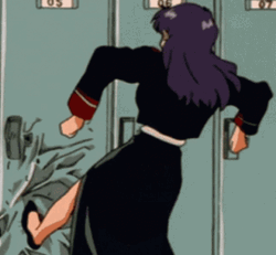 Misato Angry Kick Neon Genesis Evangelion GIF | GIFDB.com