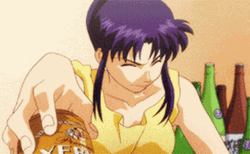 Misato Angry To Shinji Ikari Evangelion Anime GIF | GIFDB.com