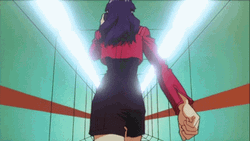 Misato Neon Genesis Evangelion Walking GIF | GIFDB.com