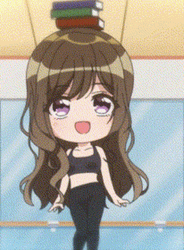 Mizushima Marika Balance Books On Her Head GIF | GIFDB.com