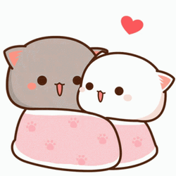 Mochi Cats Blanket Cuddle GIF | GIFDB.com