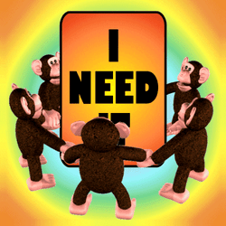 Monkey Mascot Spinning I Want It Now GIF | GIFDB.com