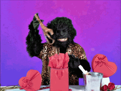 Monkey Mascot Waving Thong Grinning GIF | GIFDB.com