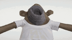 Monkey Puppet Celebrating Turning Round And Round GIF | GIFDB.com