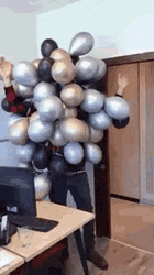 Colorful Slow Motion Birthday Balloons GIF | GIFDB.com