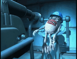 Monsters Inc Jeff Fungus Lips Is In Pain GIF | GIFDB.com