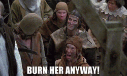 Monty Python Burn Her Anyway Run Away GIF | GIFDB.com