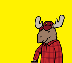 Animated Moose Raising I Voted GIF | GIFDB.com