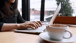 Morning Coffee Laptop Work Cafe GIF | GIFDB.com