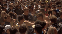 Aggressive Fans Having Trouble In Mosh Pit GIF | GIFDB.com