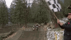 Motorbikes Flag Down Finish Line GIF | GIFDB.com