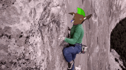 Mountain Climbers On Stiff Rocks GIF | GIFDB.com