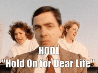 Mr Bean Holding On For Dear Life GIF | GIFDB.com