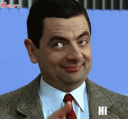 Mr Bean Waiting Saying Hi GIF | GIFDB.com
