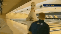 Mr. Bowling Pin Mascot Strike GIF | GIFDB.com