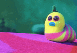 Mr. Dinkles Worm From Trolls GIF | GIFDB.com