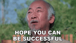Mr Miyagi Karate Kid Hope You Can Be Successful GIF | GIFDB.com