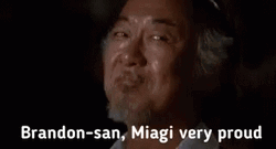 Mr Miyagi Very Proud Nod GIF | GIFDB.com