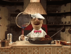 Muppet Show Swedish Chef Badminton GIF | GIFDB.com