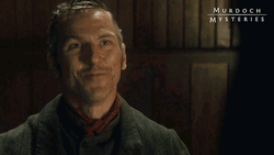 Murdoch Mysteries Sam Marshall British Teeth Smile GIF | GIFDB.com