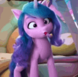 My Little Pony Izzy Moonbow Blowing Party Horn GIF | GIFDB.com
