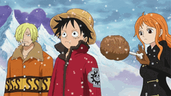 Nami And Luffy Eating One Piece GIF | GIFDB.com