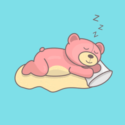 Nap Cute Bear Sleeping Cartoon Poster GIF | GIFDB.com
