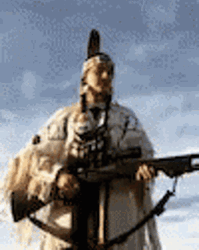 Native American Woman And Gun GIF | GIFDB.com