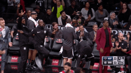 Nba Brooklyn Nets Players Having Fun GIF | GIFDB.com